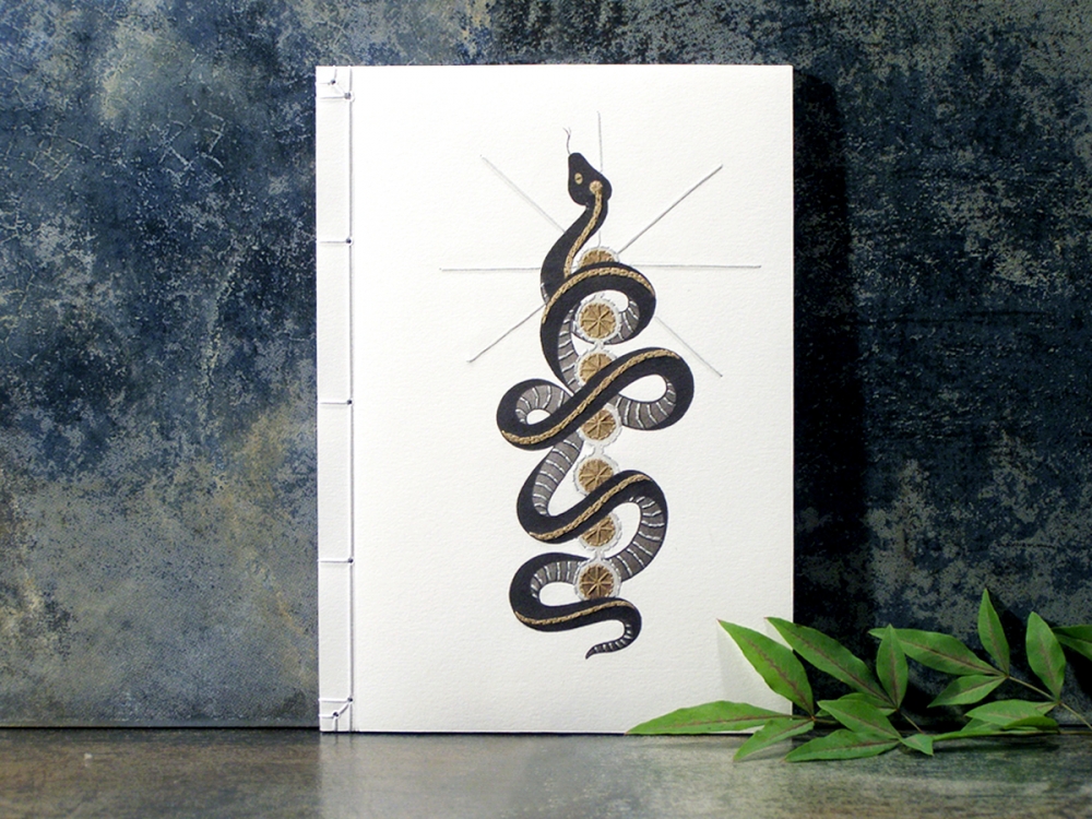 Kundalini Snake. Chakras Journal by Fabulous Cat Papers | FabulousCatPapers